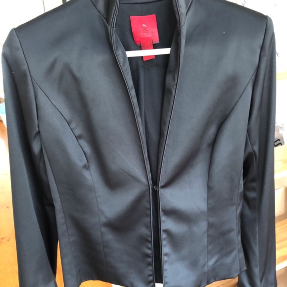 JS Collections | Jackets & Coats | Js Collections Black Satin Evening ...